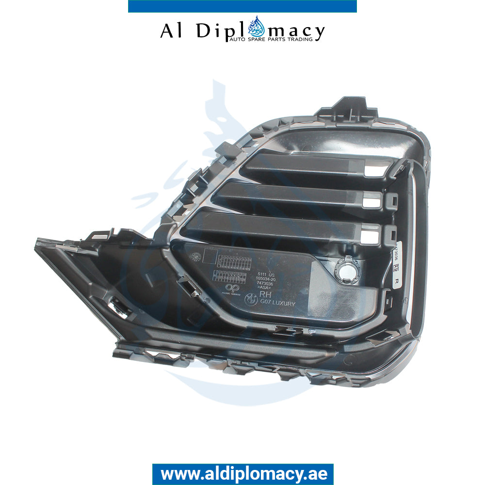 BMW FRONT BUMPER LOWER GRILLE (RIGHT), ORIGINAL BMW, 51117473036 – Al ...